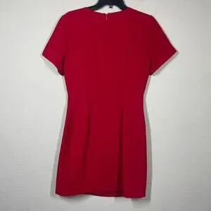 Club Monaco | Dresses | Club Monaco 6 Mini Shift Dress Red Pleated Wrap ...